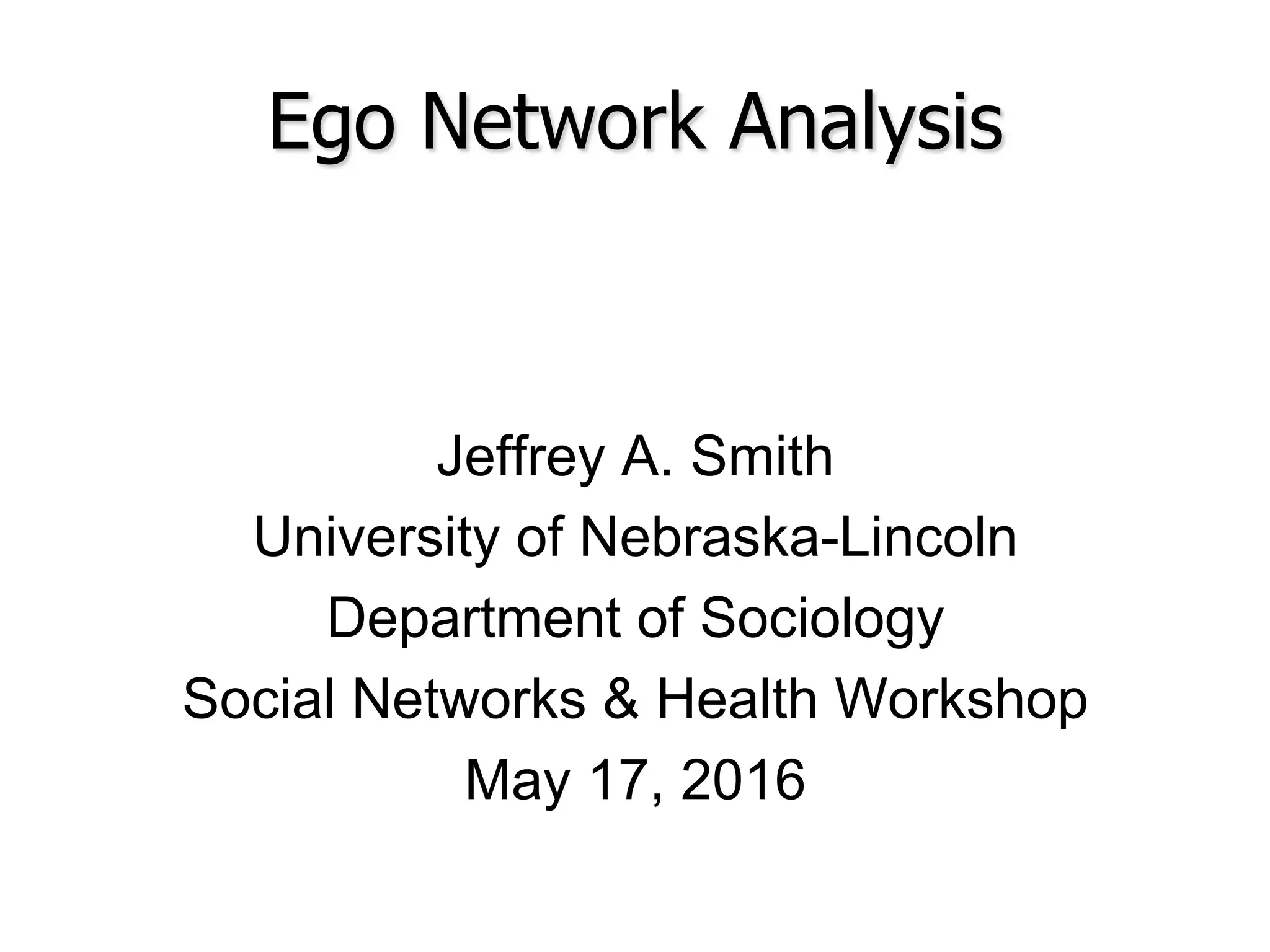03 Ego Network Analysis | PDF