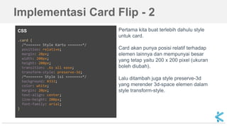 CSS Eksperimen - 04-3 Elemen Card Flip | PPTX