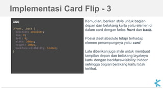 CSS Eksperimen - 04-3 Elemen Card Flip | PPTX
