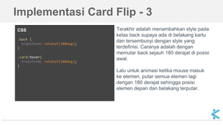 CSS Eksperimen - 04-3 Elemen Card Flip | PPTX