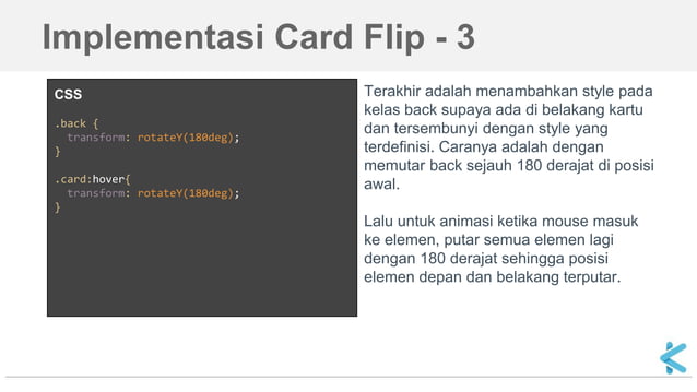CSS Eksperimen - 04-3 Elemen Card Flip | PPT