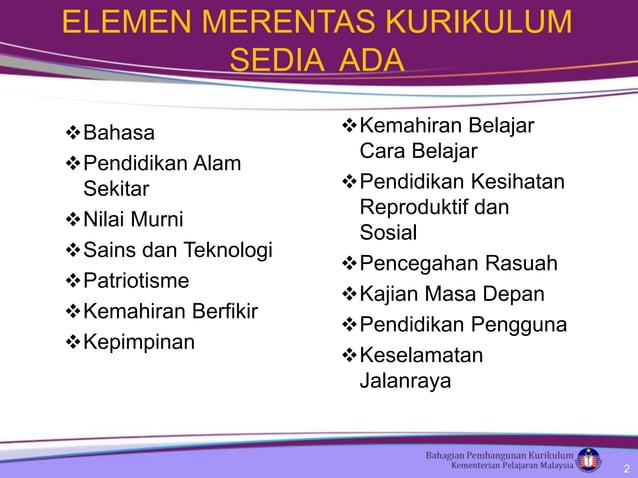 03 elemen merentas kurikulum emk dalam kssr | PPTX