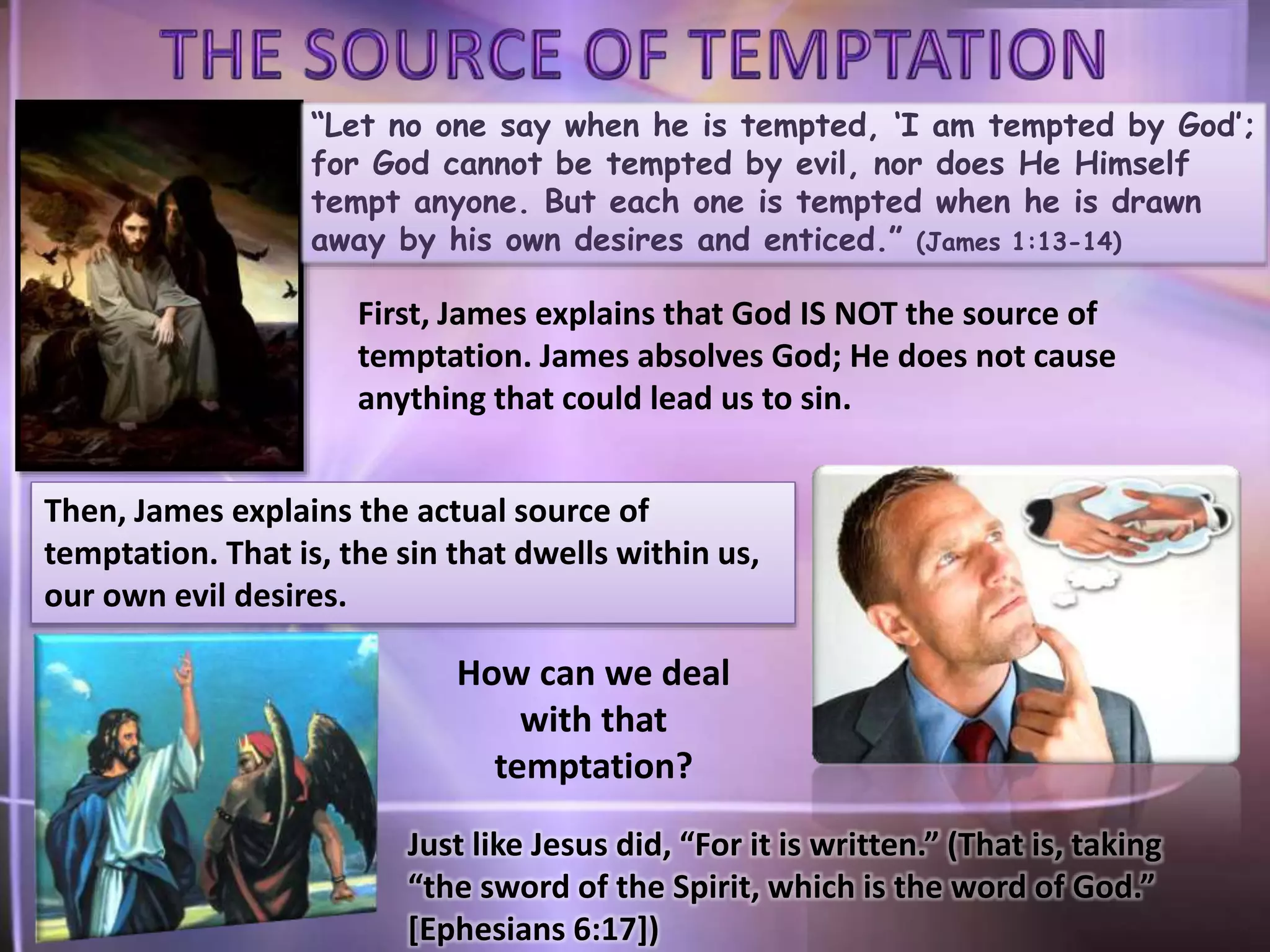 03 enduring temptation | PPTX | Christianity | Religion & Spirituality