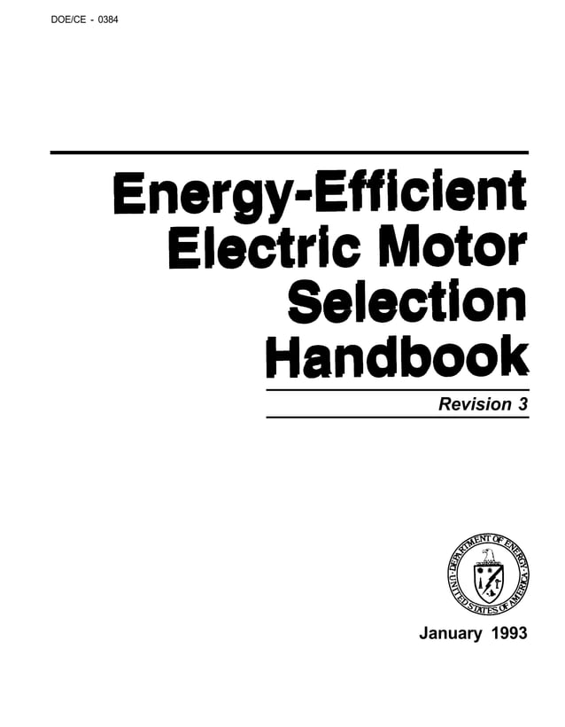 03 energy efficient electric motor selection handbook | PDF