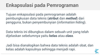 OOP - Enkapsulasi | PDF