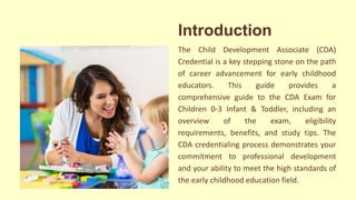 CDA Exam Children 0-3 Certification | Watch Now! | PPT