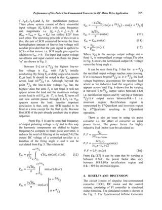 Performance of Six-Pulse Line-Commutated Converter in DC Motor Drive Application | PDF