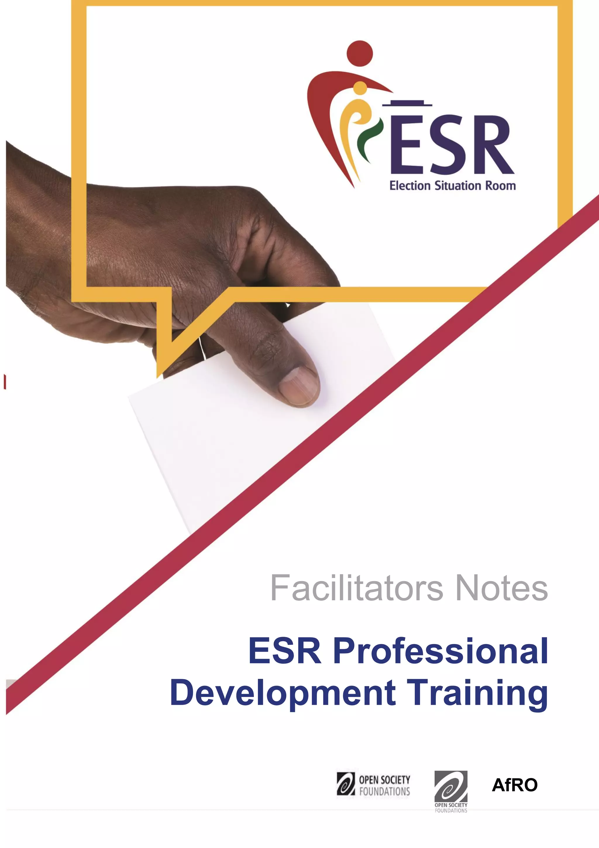 ESR Professional Development Training : Facilitator's notes | PDF