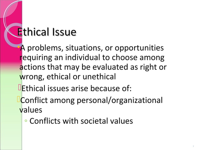 03 ethical issues in business | PPT | Business | Business and Finance