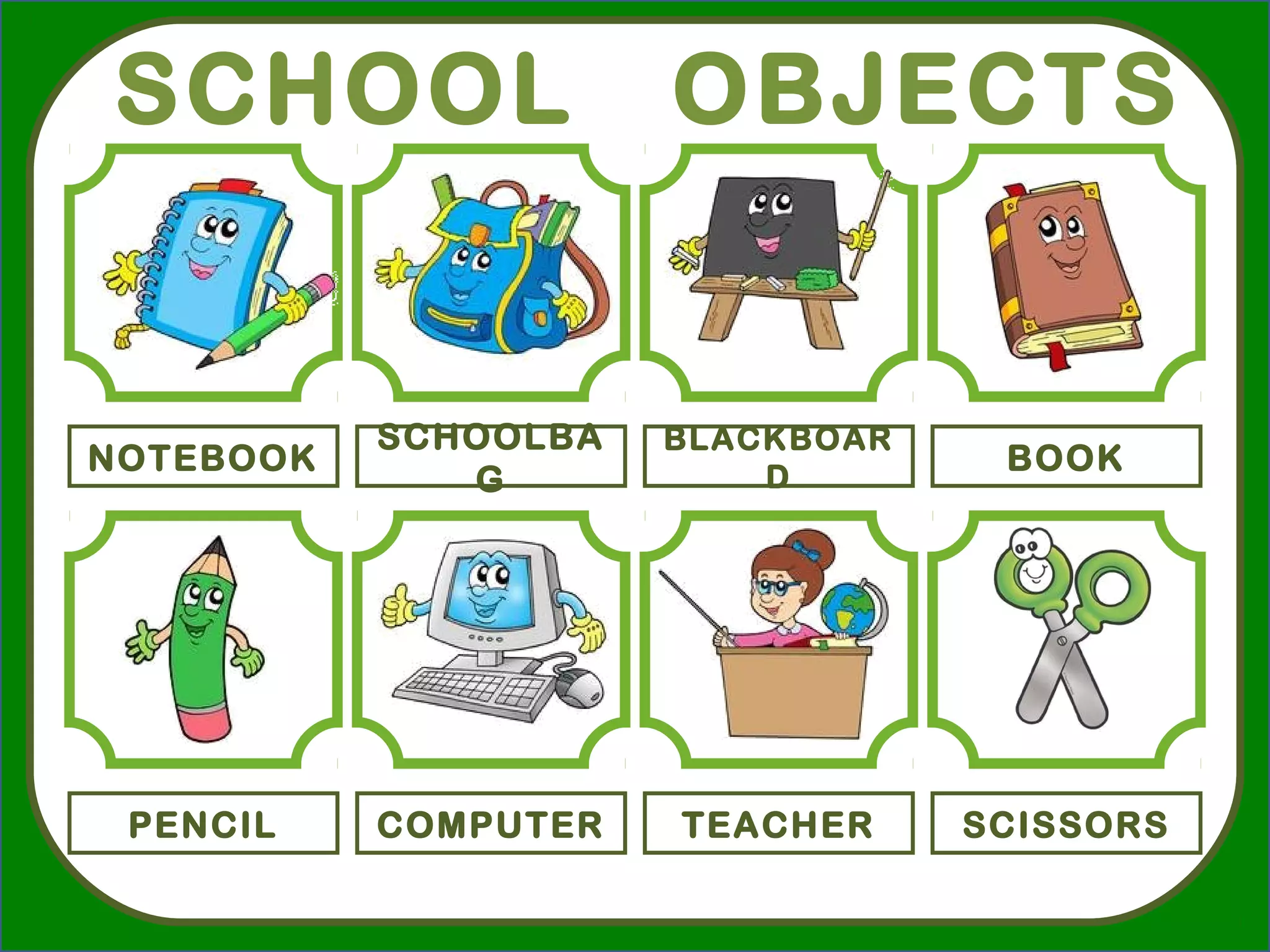 Classroom objects | PPT