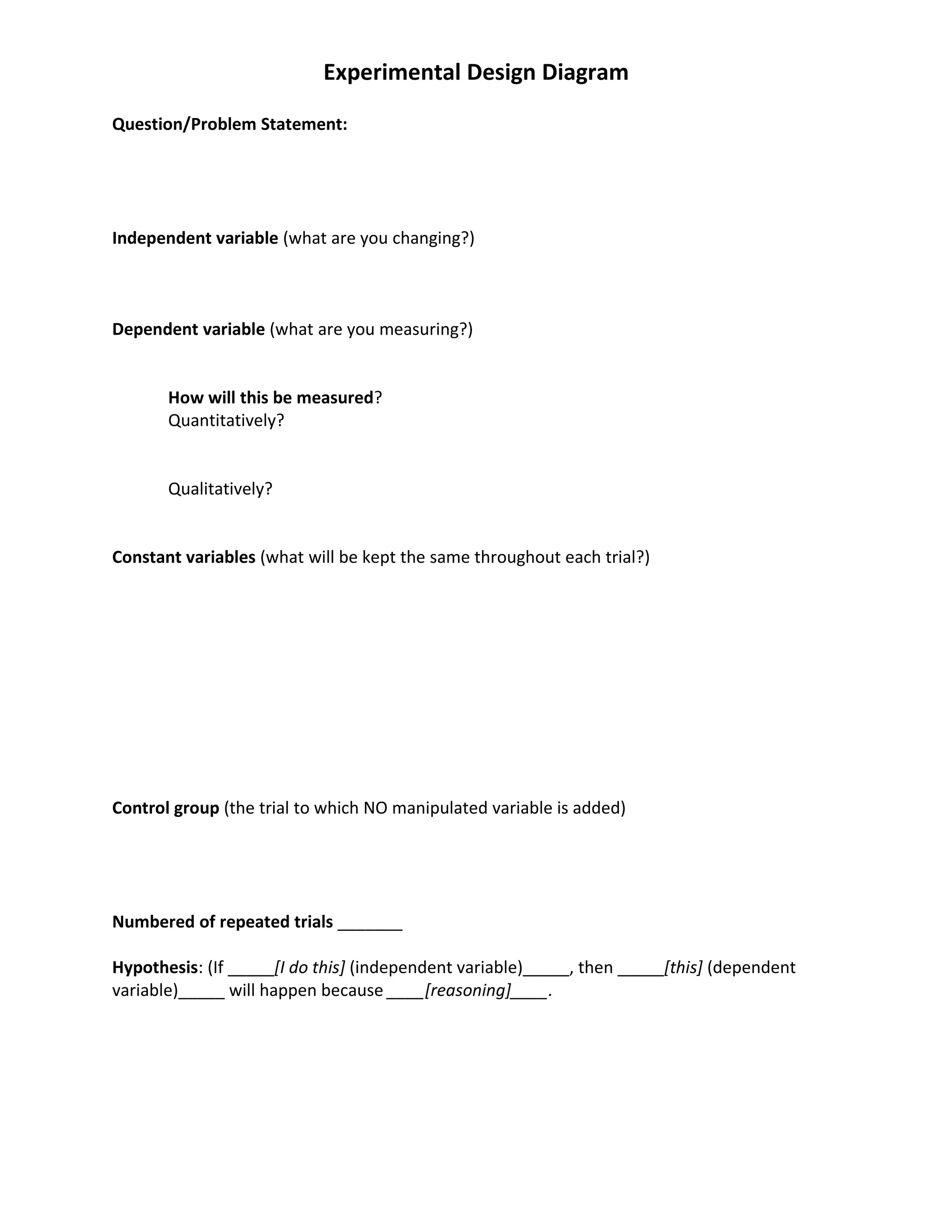 03 experimental design diagram | DOC