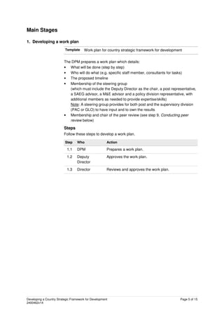 Developing a Country Strategic Framework for Development Guideline | PDF