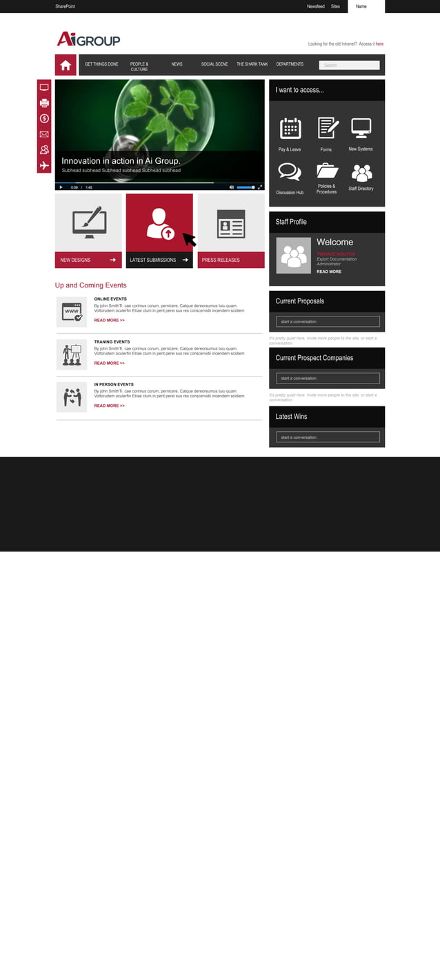 intranet wireframe-v5 | PDF