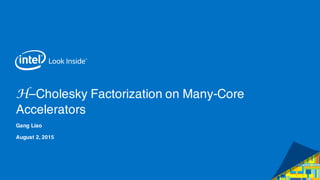 H-cholesky on manycore | PPT