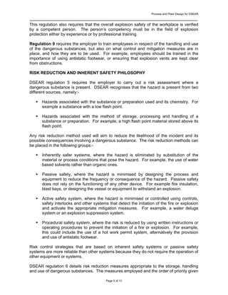 Process and Plant Design for DSEAR | PDF