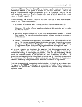 Process and Plant Design for DSEAR | PDF