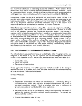 Process and Plant Design for DSEAR | PDF