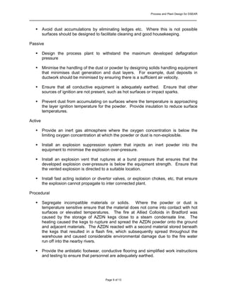 Process and Plant Design for DSEAR | PDF