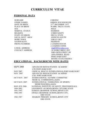 CURRICULUM VITAE GENERAL | PDF