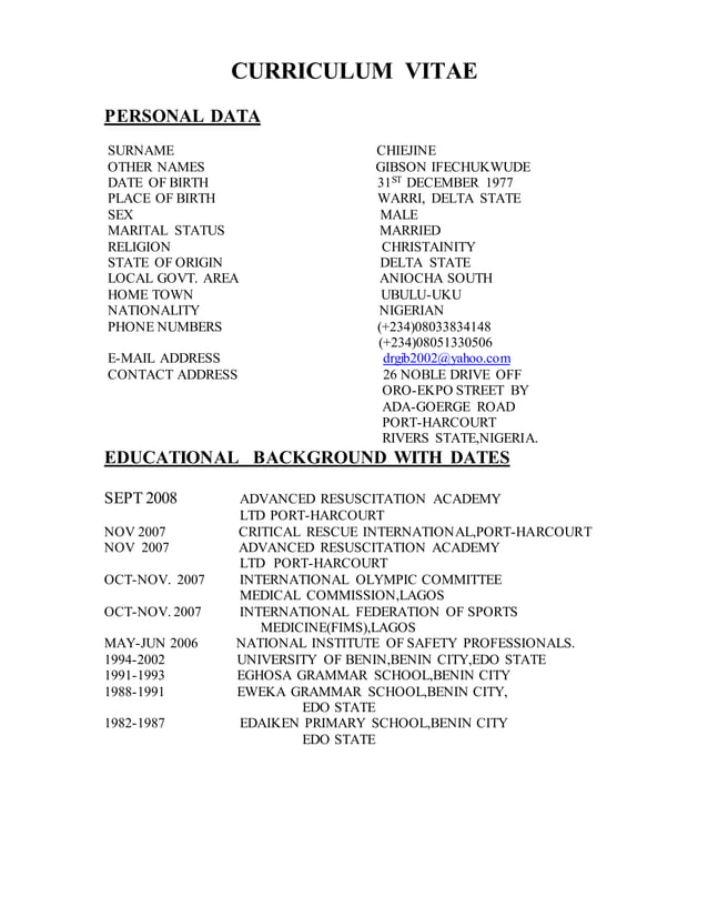 CURRICULUM VITAE GENERAL | PDF