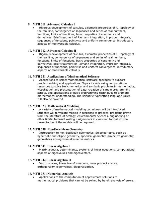 Mathematics Degree | DOC | Physics | Science