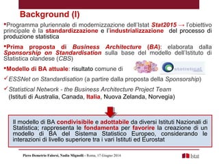 P. D. Falorsi - I Principi della Business Architecture dell’Istat | PPT
