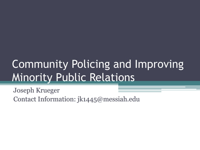 Community Policing Presentation | PPTX