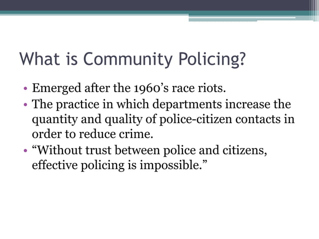 Community Policing Presentation | PPTX