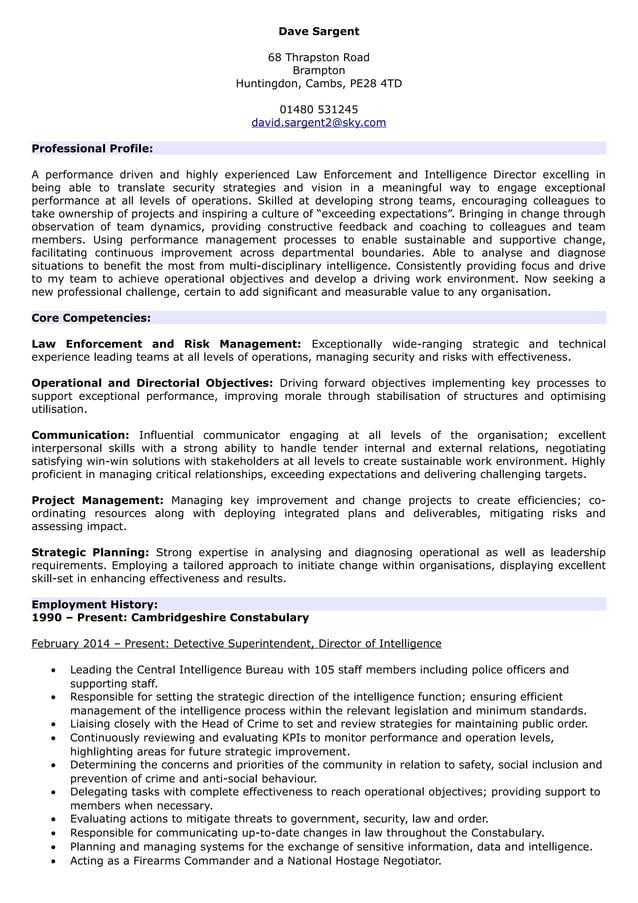 Dave Sargent CV v2 | PDF