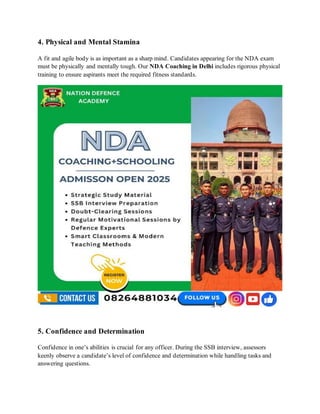 Top 10 Qualities of an NDA Officer as per SSB | PDF