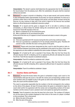FIBA Official Basketball Rules 2014: Official Interpretations 2nd Ed ...