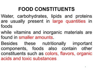 Food constituents and their functions | PPT