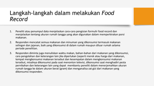 METODE FOOD RECORD (pENGUKURAN FOOD.pptx