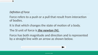 THE PPTX CONTAINS INTRODUCTION TO FORCES | PPTX