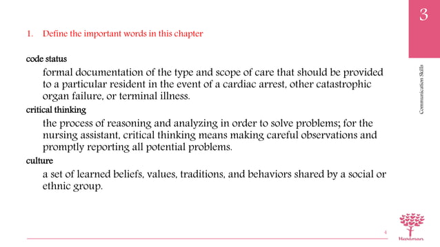 Chapter 3 - Communication Skills | PPTX | First Aid | Injuries