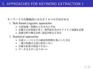 Keyword and Keyphrase Extraction Techniques: A Literature Review | PPT