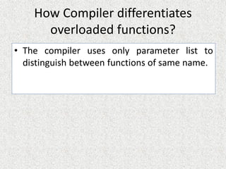 03 function overloading | PPT
