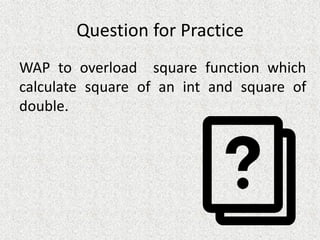 03 function overloading | PPT