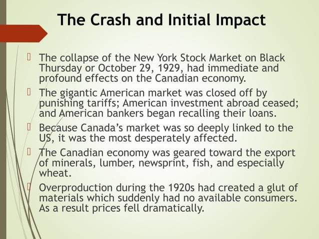 03 Great Depression in Canada | PPT