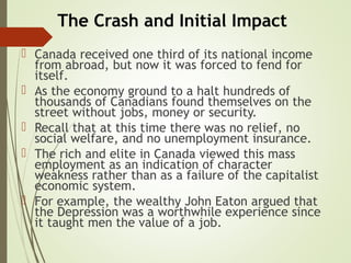 03 Great Depression in Canada | PPT
