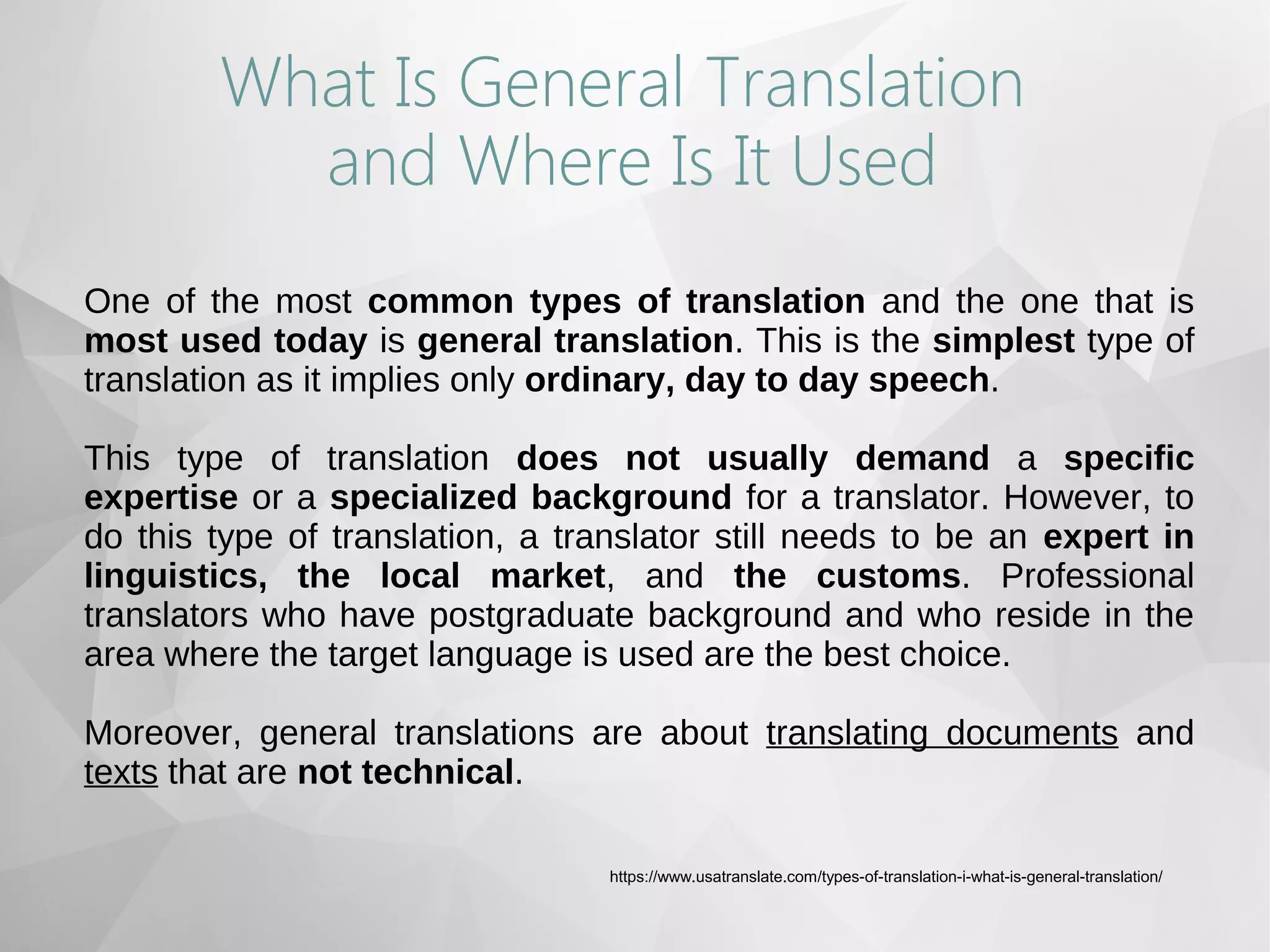 General Translation #1 | PPT
