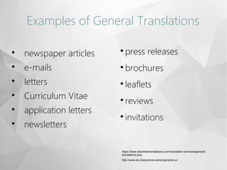 General Translation #1 | PPT