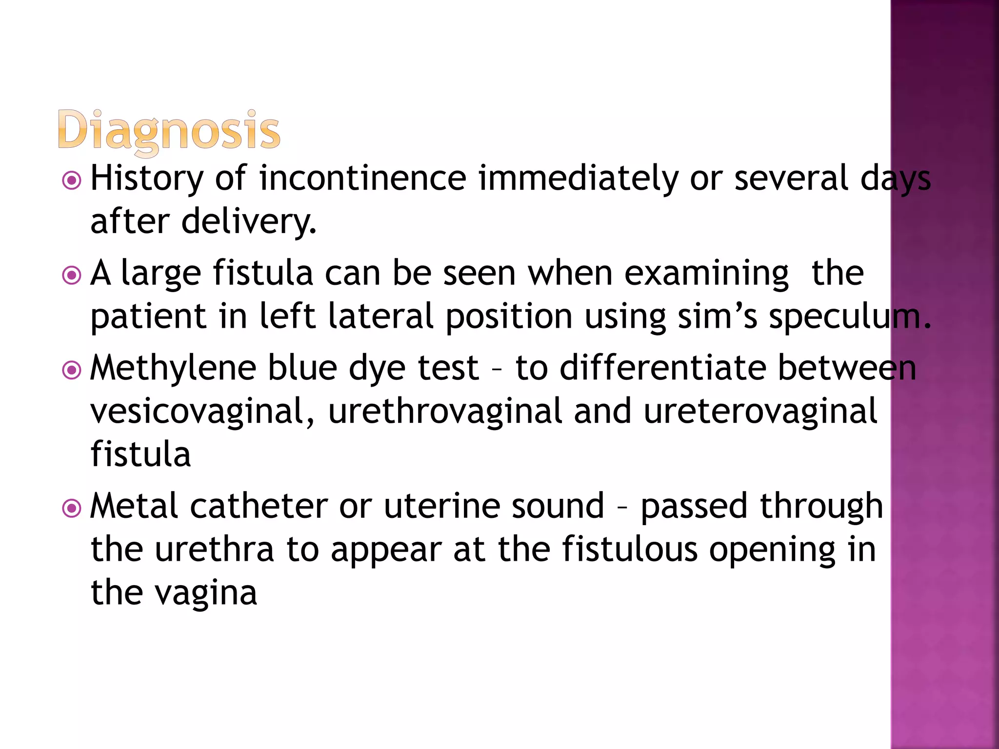 03 genital fistula isam | PPTX