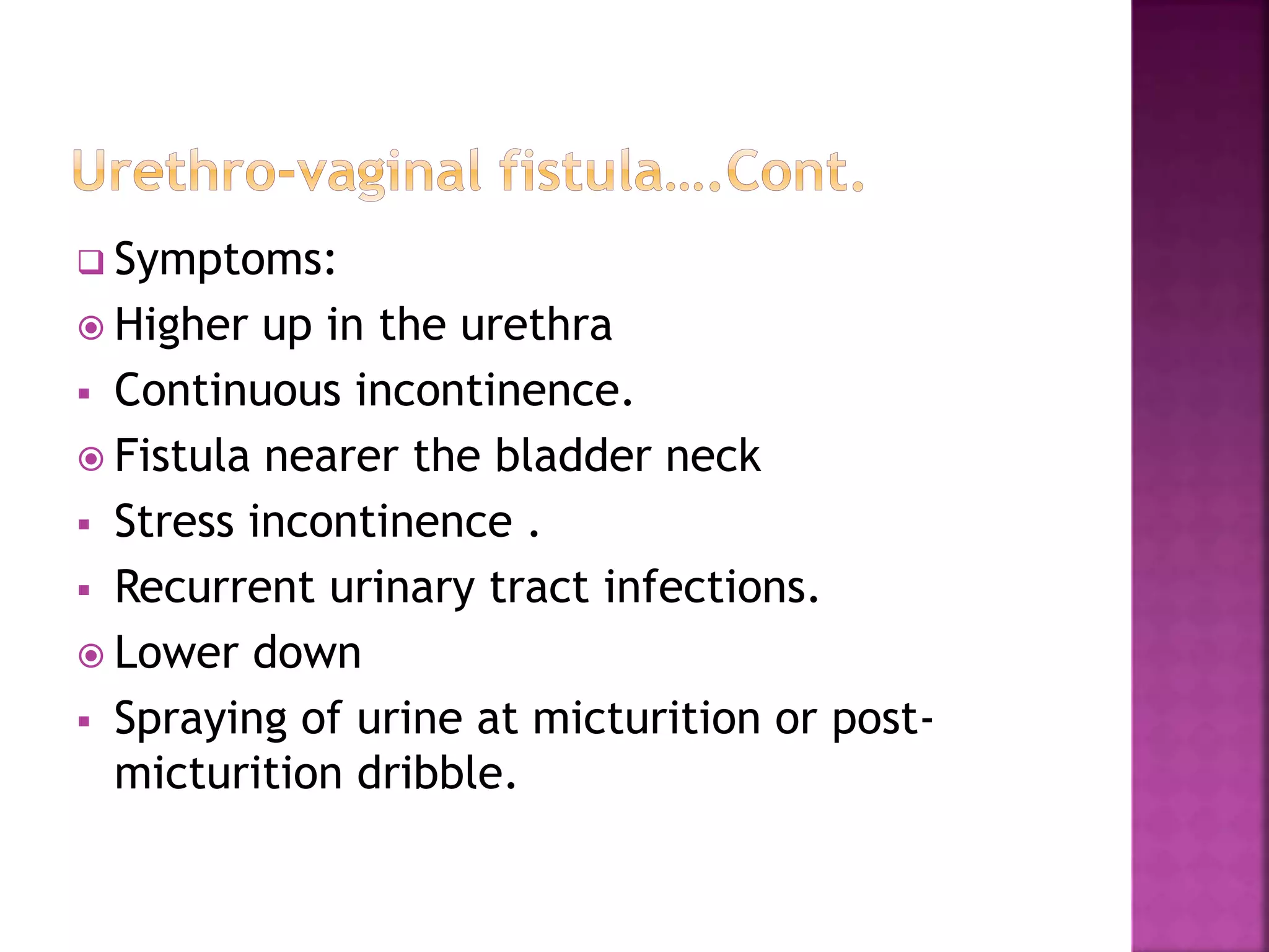 03 genital fistula isam | PPTX