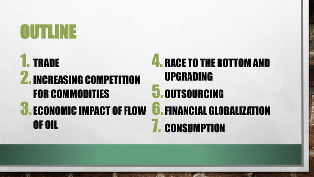 GLOBAL ECONOMIC FLOWS | PDF | Commodities | Economy