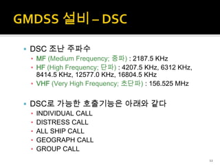 제3장 GMDSS 및 항해보조장비 | PPTX