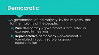 Government: Definition and Forms | PDF