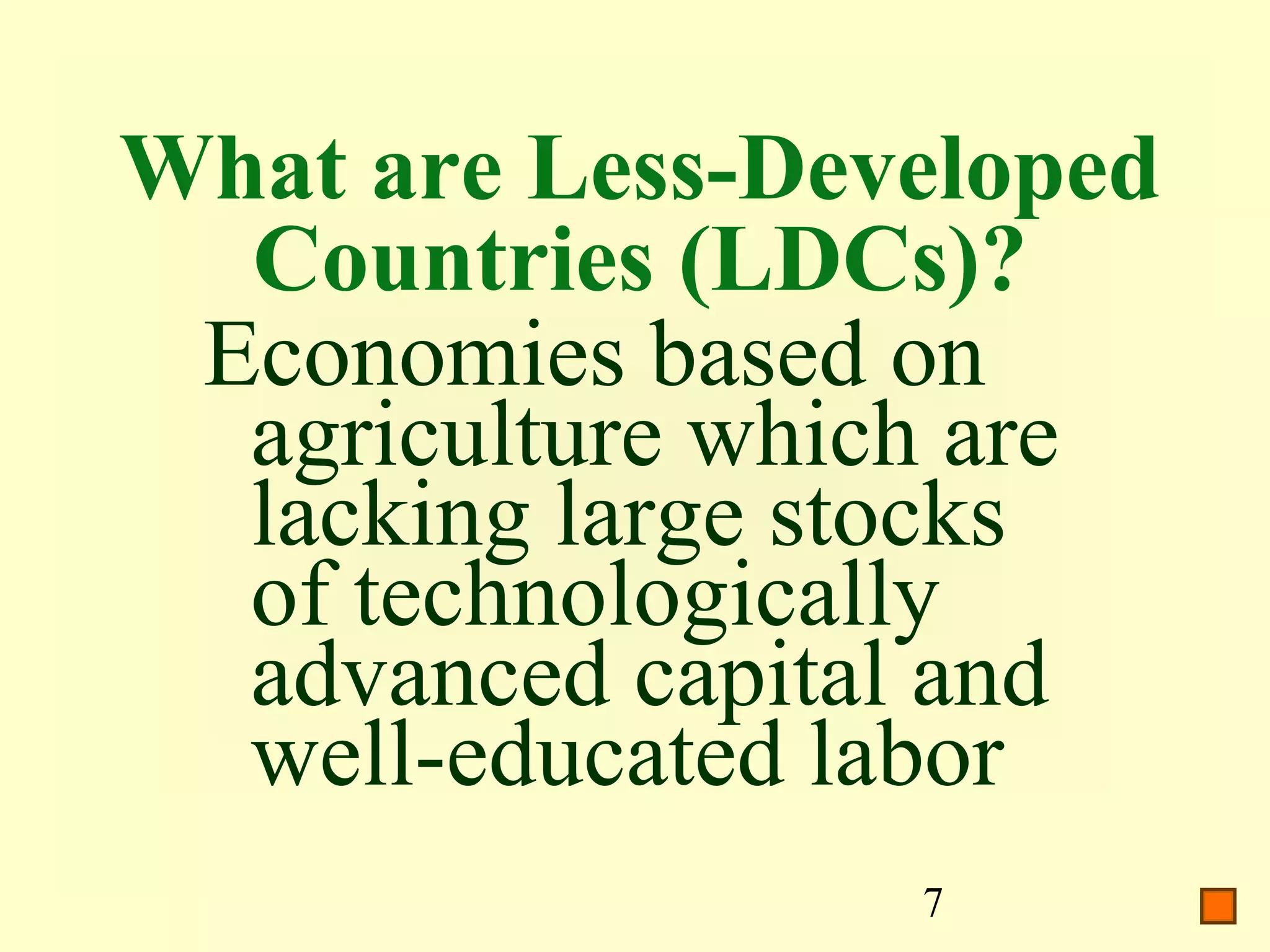 03 growth and the less-developed countries | PPT