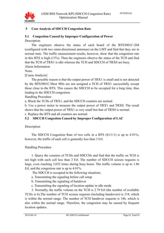 03 gsm bss network kpi (sdcch congestion rate) optimization manual | DOC