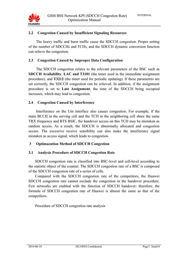03 gsm bss network kpi (sdcch congestion rate) optimization manual | DOC